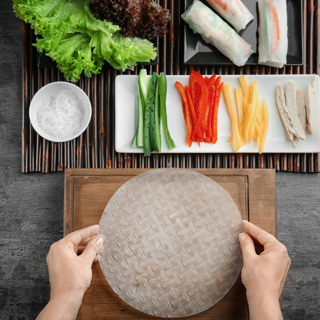 Chicken Rice Paper Spring Rolls Fast Recipe – Four Elephants