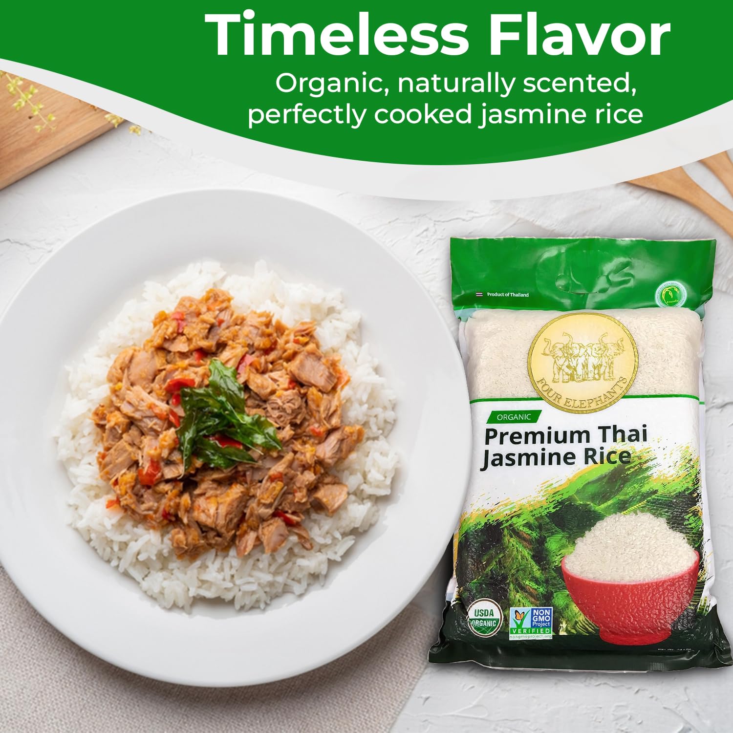 Organic Thai Jasmine Rice 20lb Sourced in the Best Region in Thailand ...